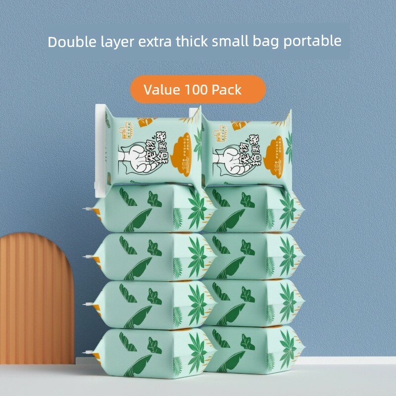 Портативные одноразовые пакеты для собачьих экскрементов для переноски при прогулках, совок для уборки за собаками,