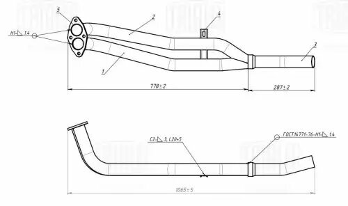Глушитель Chery Fora 2.0i 06>