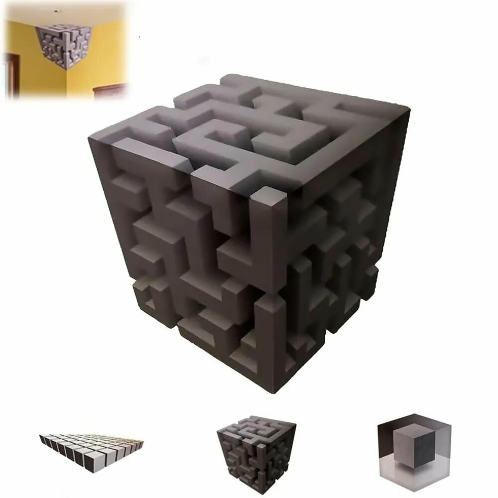 3D наклейка для стен кубик, объемный декор интерьера