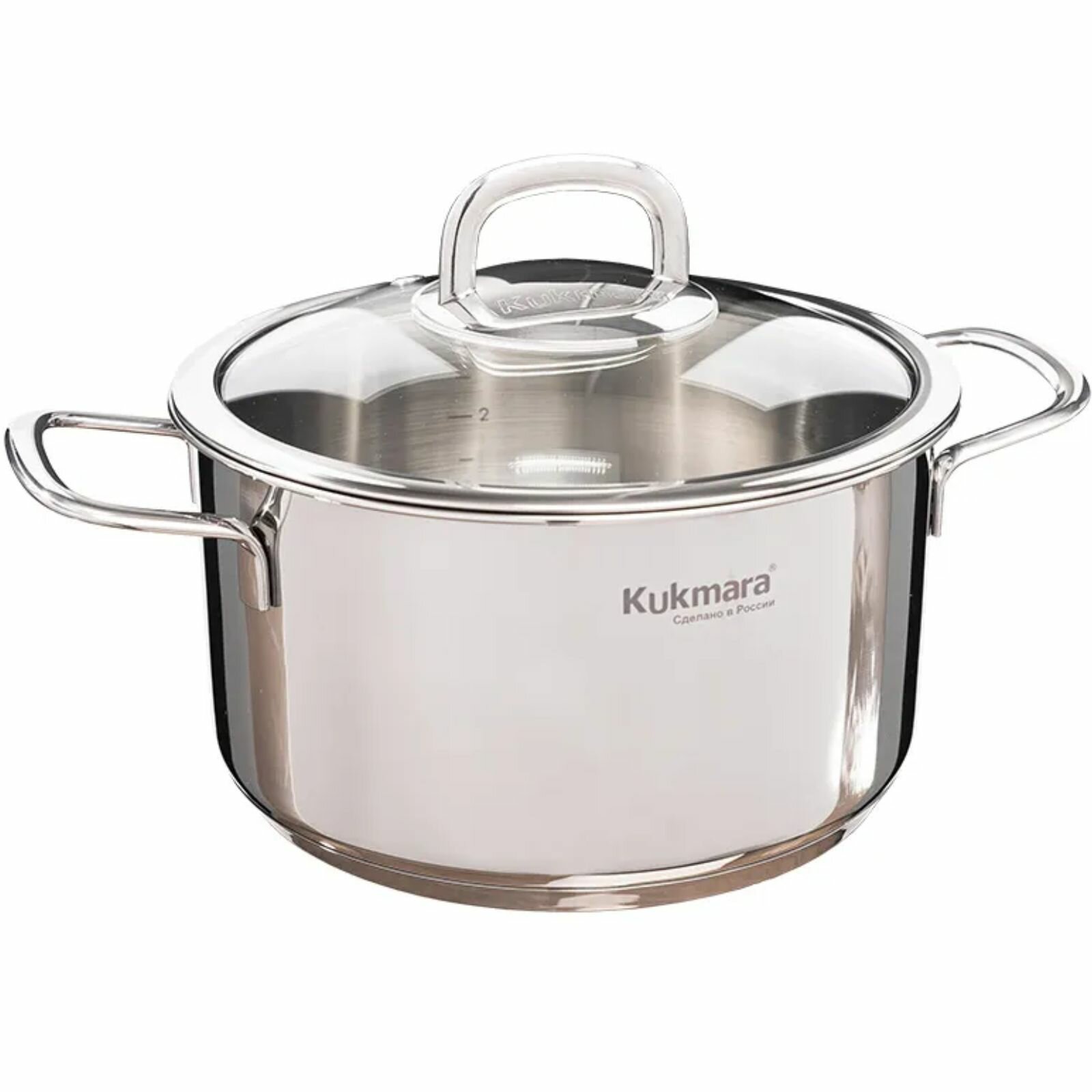 Кастрюля Нержавеющая Safia 3л d200 h112 Ст/Кр Мет/Руч Индукционное Дно Kukmara SF-CA3020G