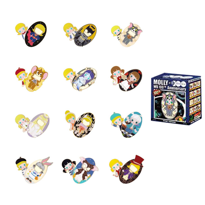 Значки коллекционные унисекс POP MART Molly x Warner Bros, Single Mystery Box (Random Pick)