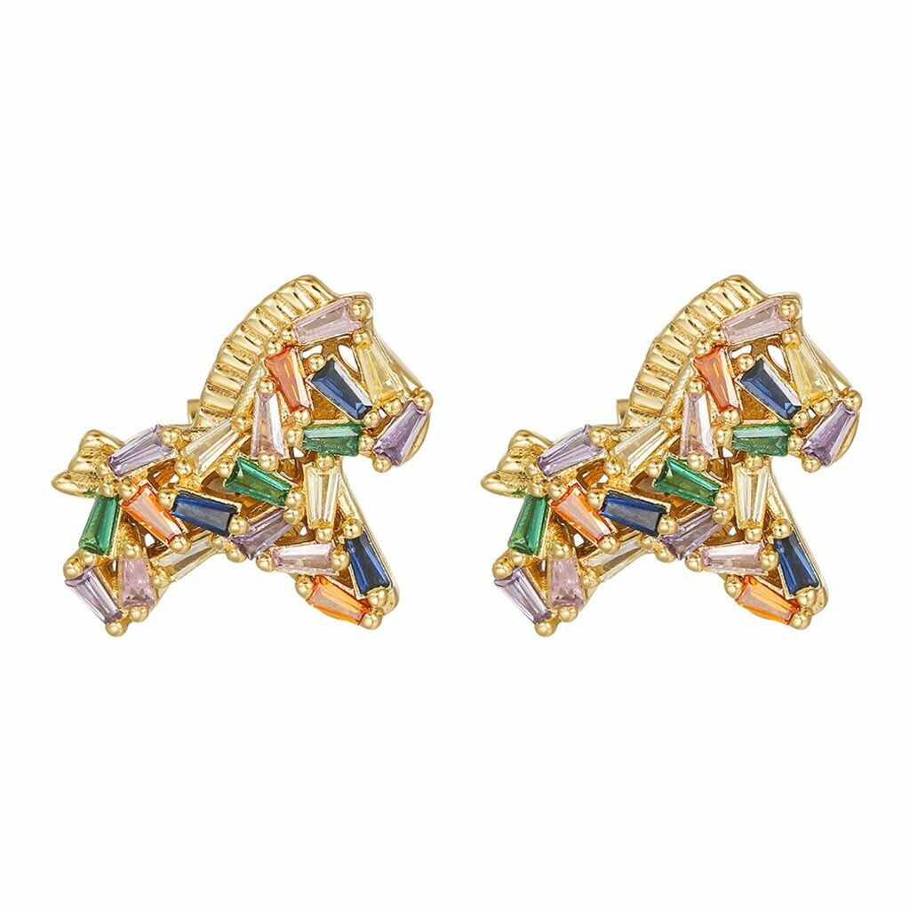 Аксессуар С Зажимом Для ушей Rainbows Gemstones Horse, Украшенный Бриллиантами, Для Наушников FreeClip 1 2, Совместимых с Bluetooth, Для Улучшения Моды