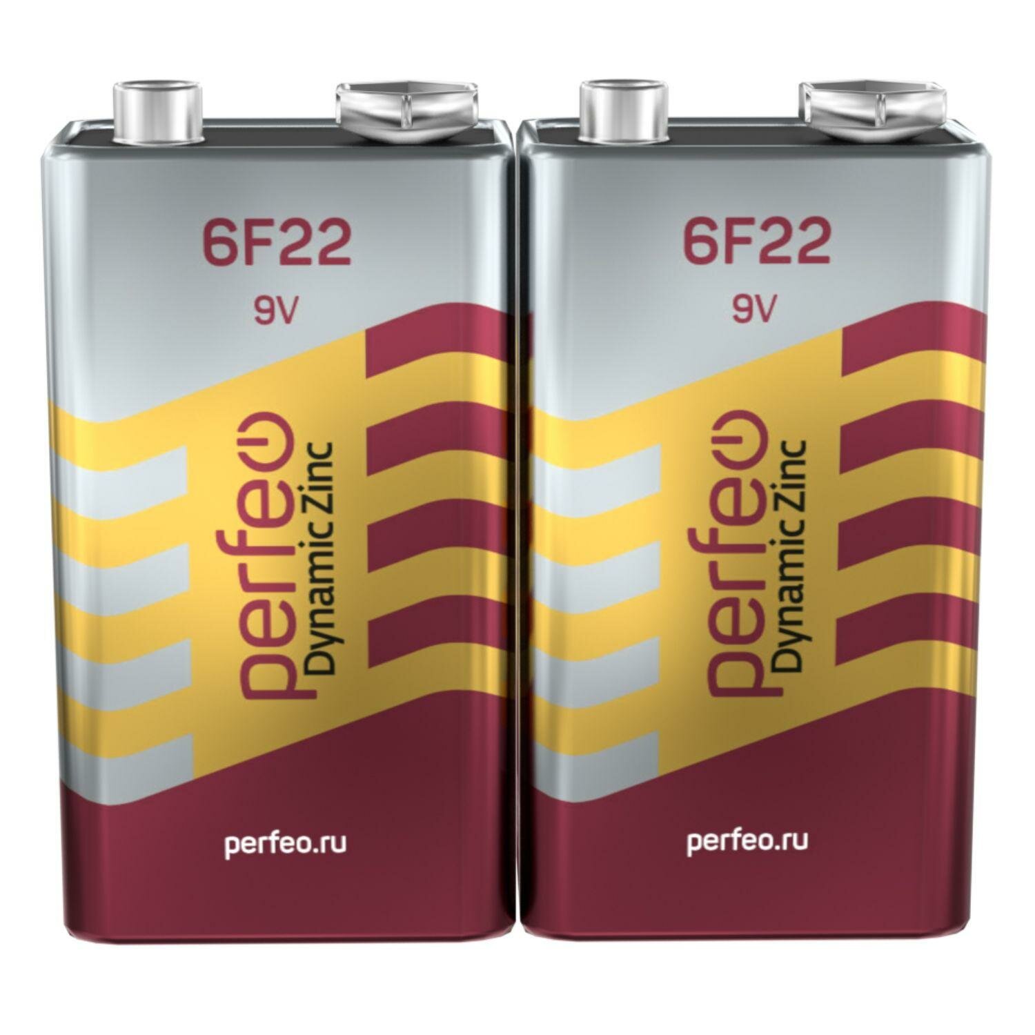Батарейка крона Perfeo 6F22 Dynamic Zink 9v SR2 PF6F22/2SH, 2шт.
