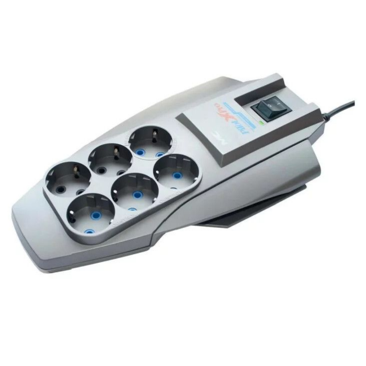 Сетевой фильтр ZiS Pilot X-Pro, 10 м, серебристый, 6 розеток