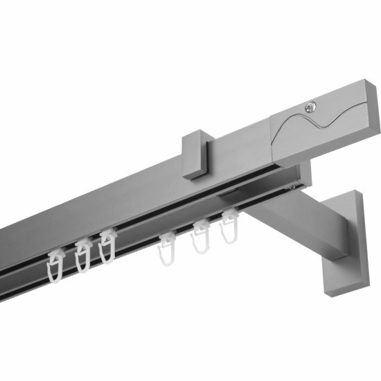 Карниз профильный LM Decor Флэт Лайн Артис двухрядный 1,6 м, Сатин