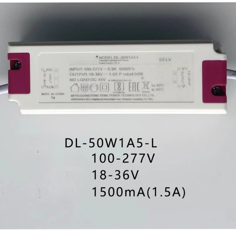 DL-50W1A5-L оригинальный светодиодный драйвер питания 50 Вт 18-36 В 1500 мА балластная трубка/прожекторный трансформатор DONE
