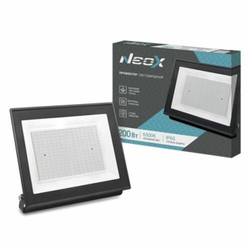 Прожектор светодиодный Neox высокомачтовая, 200 Вт, холодный белый свет 6500K, световой поток 20000 лм, эффективность 100 лм/ Вт, IP65