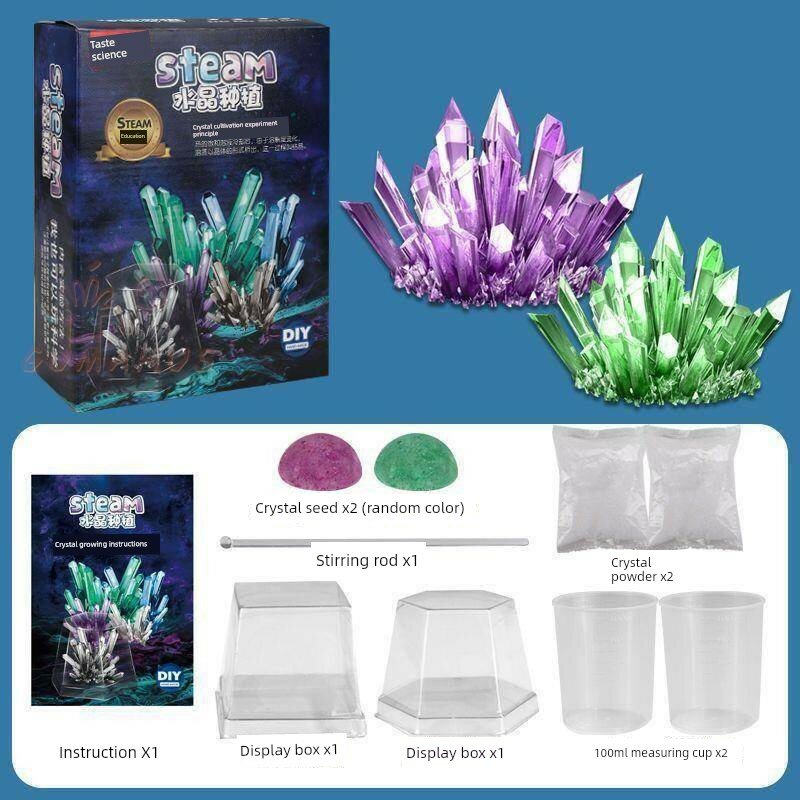 Детская посадка кристаллов, небольшие экспериментальные материалы, игрушки ручной работы, сделай сам, драгоценный
