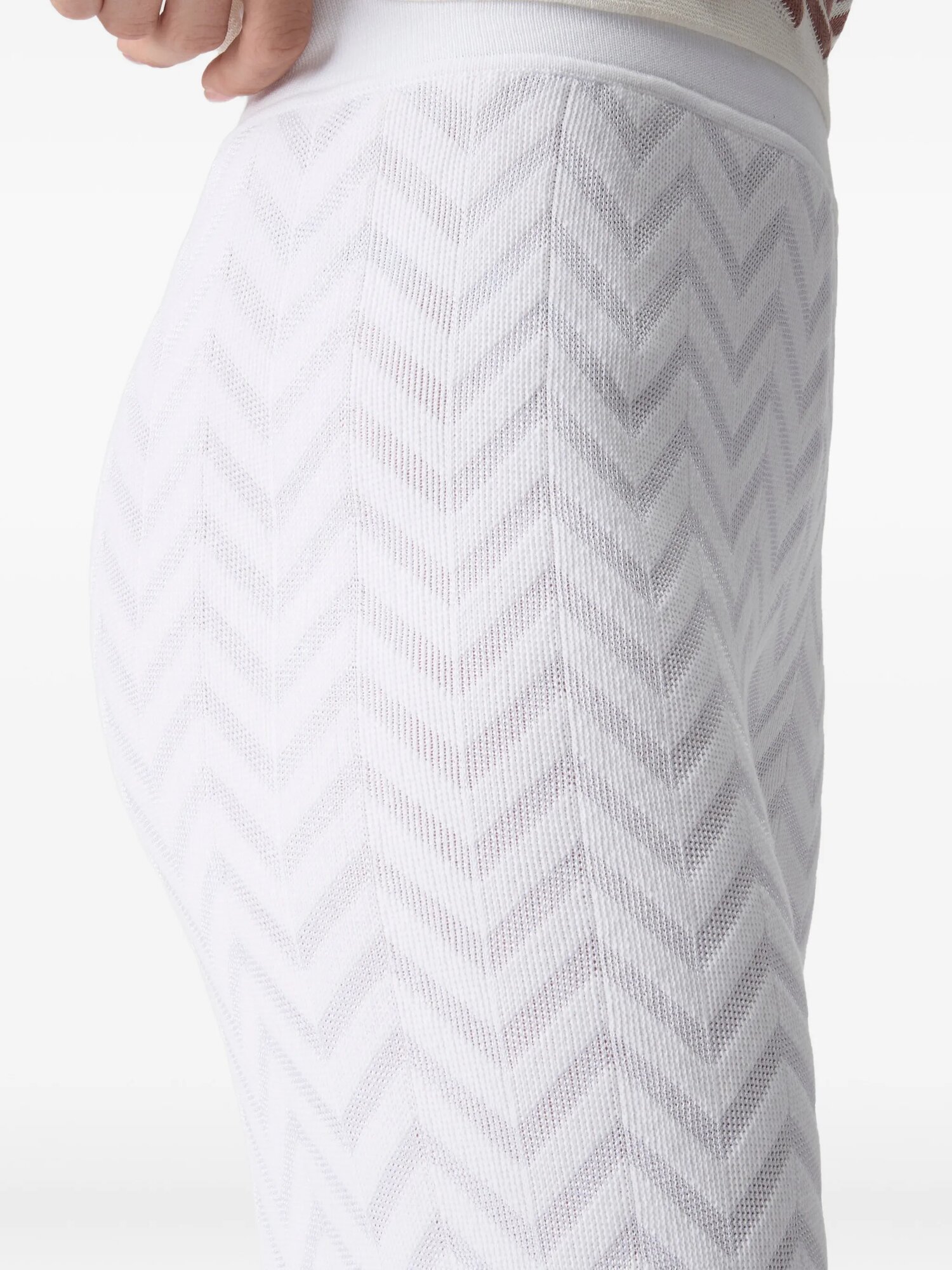 Брюки Missoni Chevron-pattern trousers, размер 44, white — фото 1