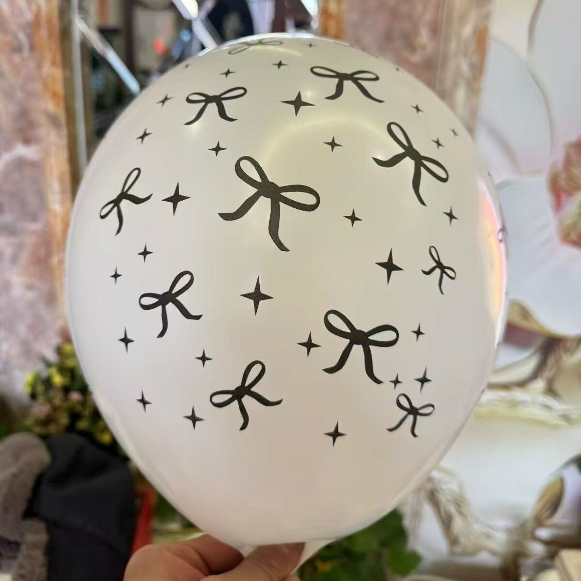 2026 Последняя модель 12inch Ночной рынок Воздушный шар Стойка Декорация сцены дня рождения Воздушный шар Декорация свадьбы Воздушный шар с бантиком