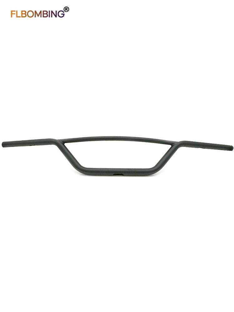 Ретро-рулевая стойка для мотоцикла 25 мм (1 дюйм), наклонная назад изогнутая рулевая штанга, черного цвета (для мотоциклов марок Harley, Honda, Yamaha, Kawasaki, Suzuki, Victory и других)