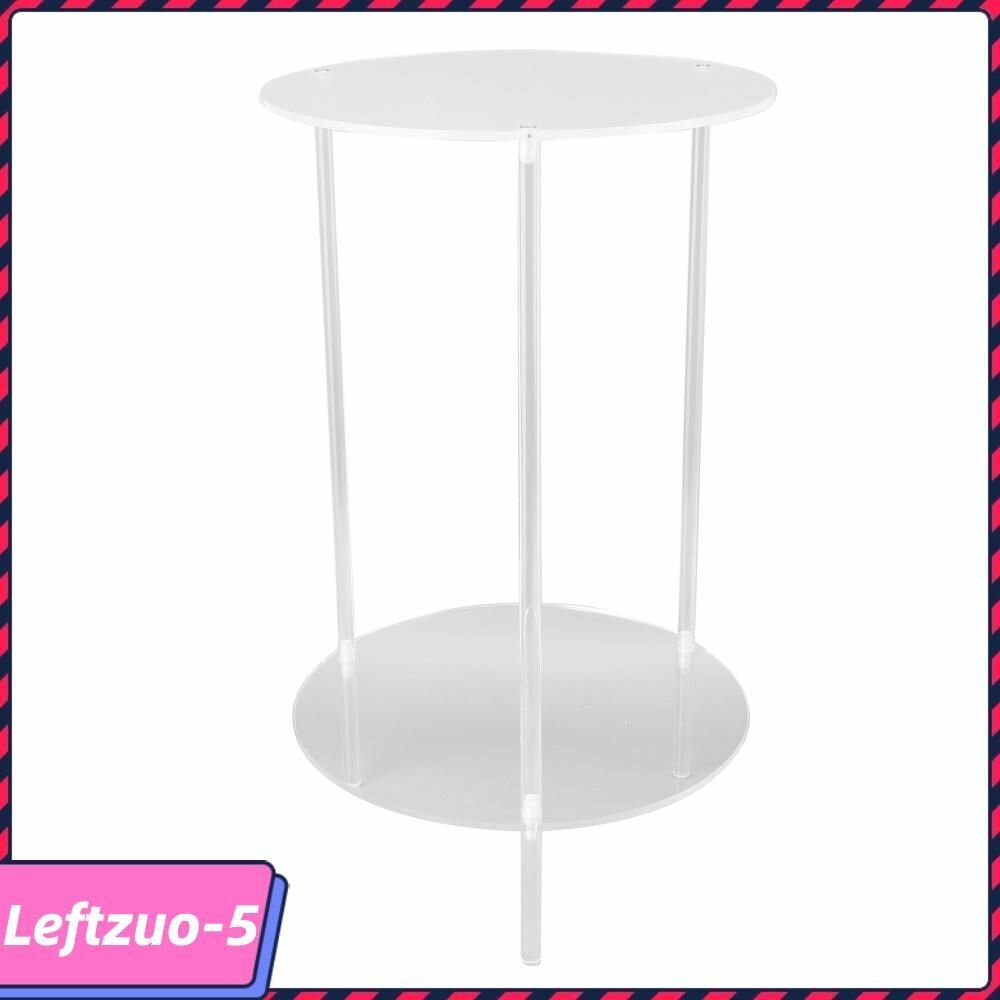 Прозрачный акриловый боковой столик, 2 уровня, современный, для гостиной и спальни
