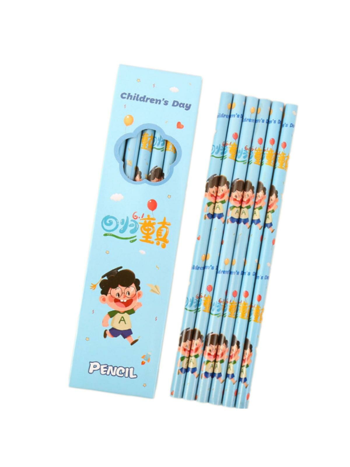 6ШТ Мультяшный деревянный карандаш Эргономичная ручка карандаши для рисования для рисования