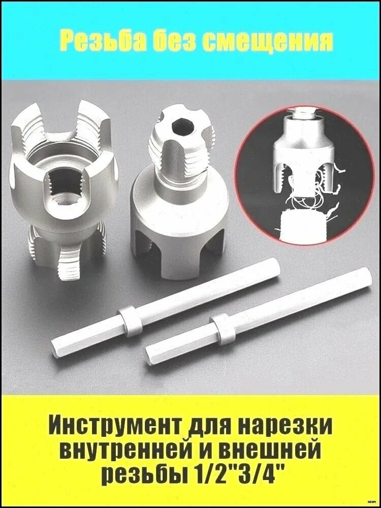 Эксклюзивный набор для нарезания резьбы 1/2 и 3/4 дюйма, предназначенный для PPR и PVC труб