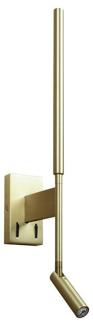 Бра с подсветкой Loft it Stick 10012/6+3 AB цвет золото На монтажной пластине Техно