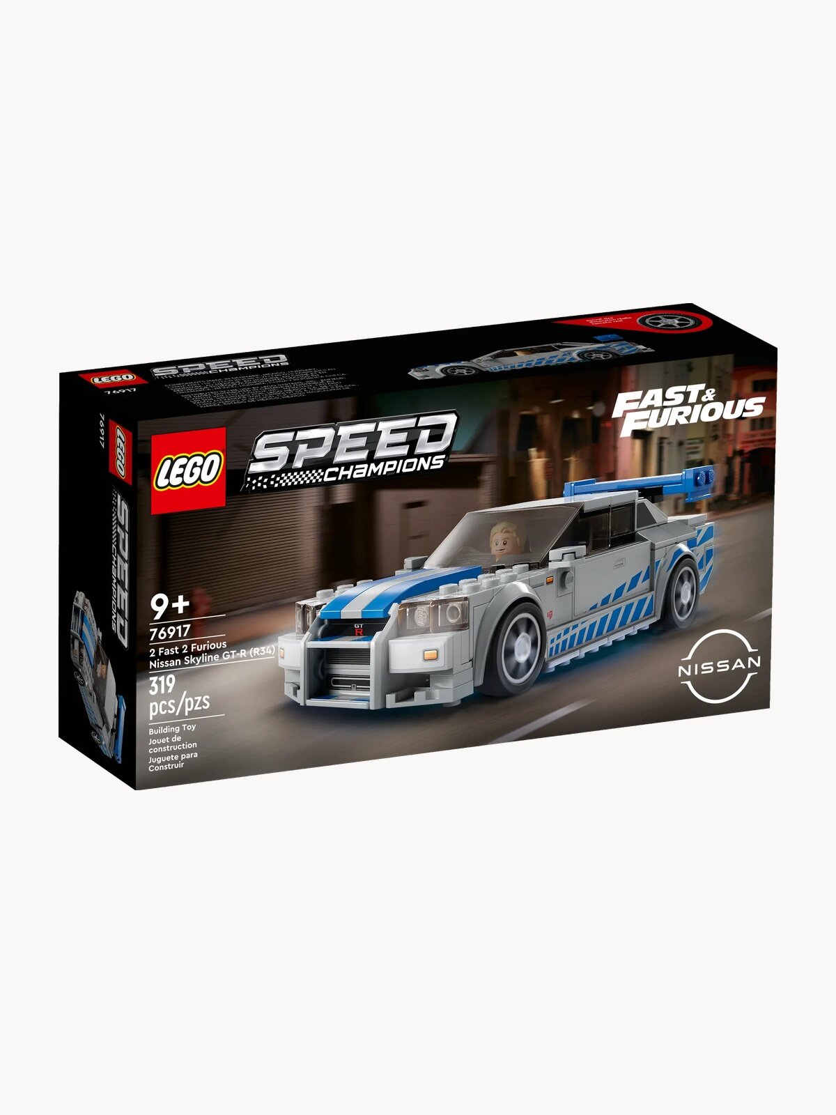 Конструктор LEGO Speed Champions 76917 Двойной Форсаж: Nissan Skyline GT-R (R34), 319 дет.