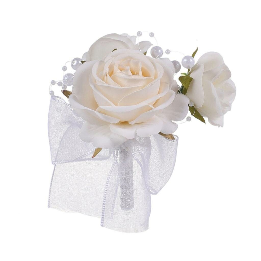 Реалистичная роза из шампанского с камнями, лентой и жемчугом, XZ 6912