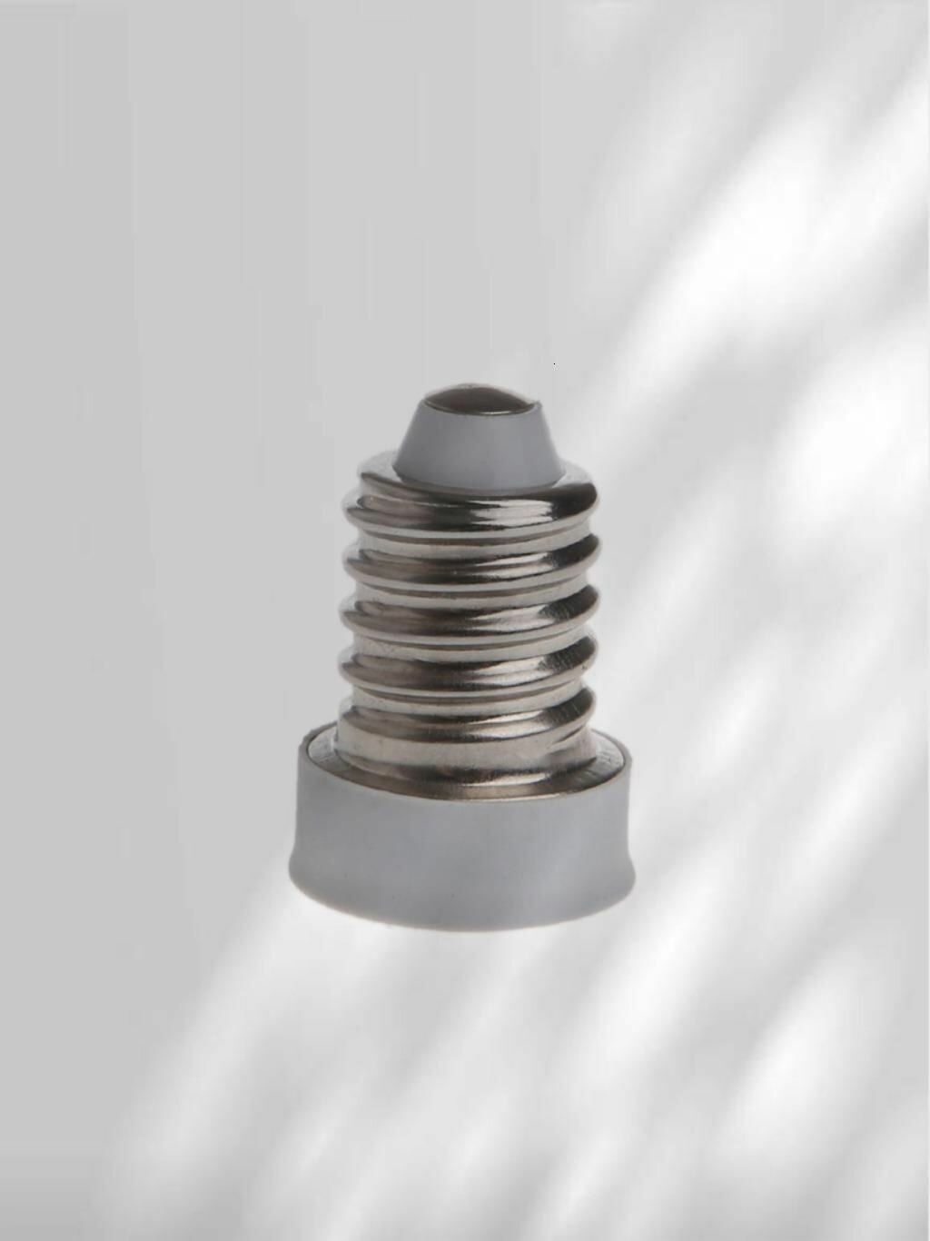 Переходник цоколя E14 на E12, Серебро