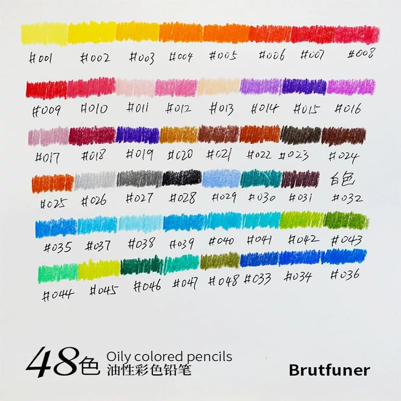 Набор цветных карандашей Brutfuner оригинального стиля, масляные и водорастворимые, 48 цветов, 72 цвета, одиночный выбор, специальные для рисования