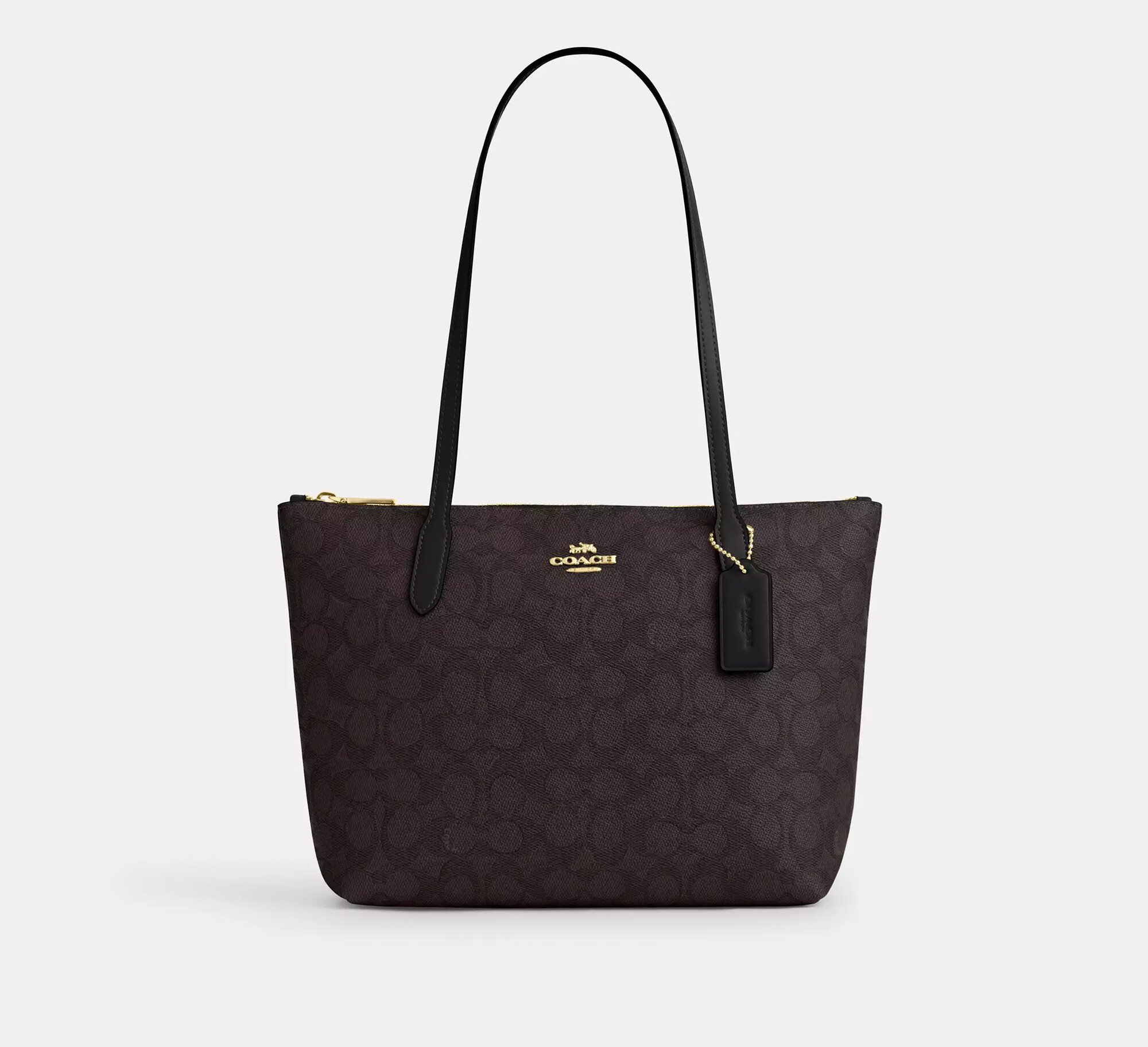 Сумка тоут fiona zip tote bag in signature canvas