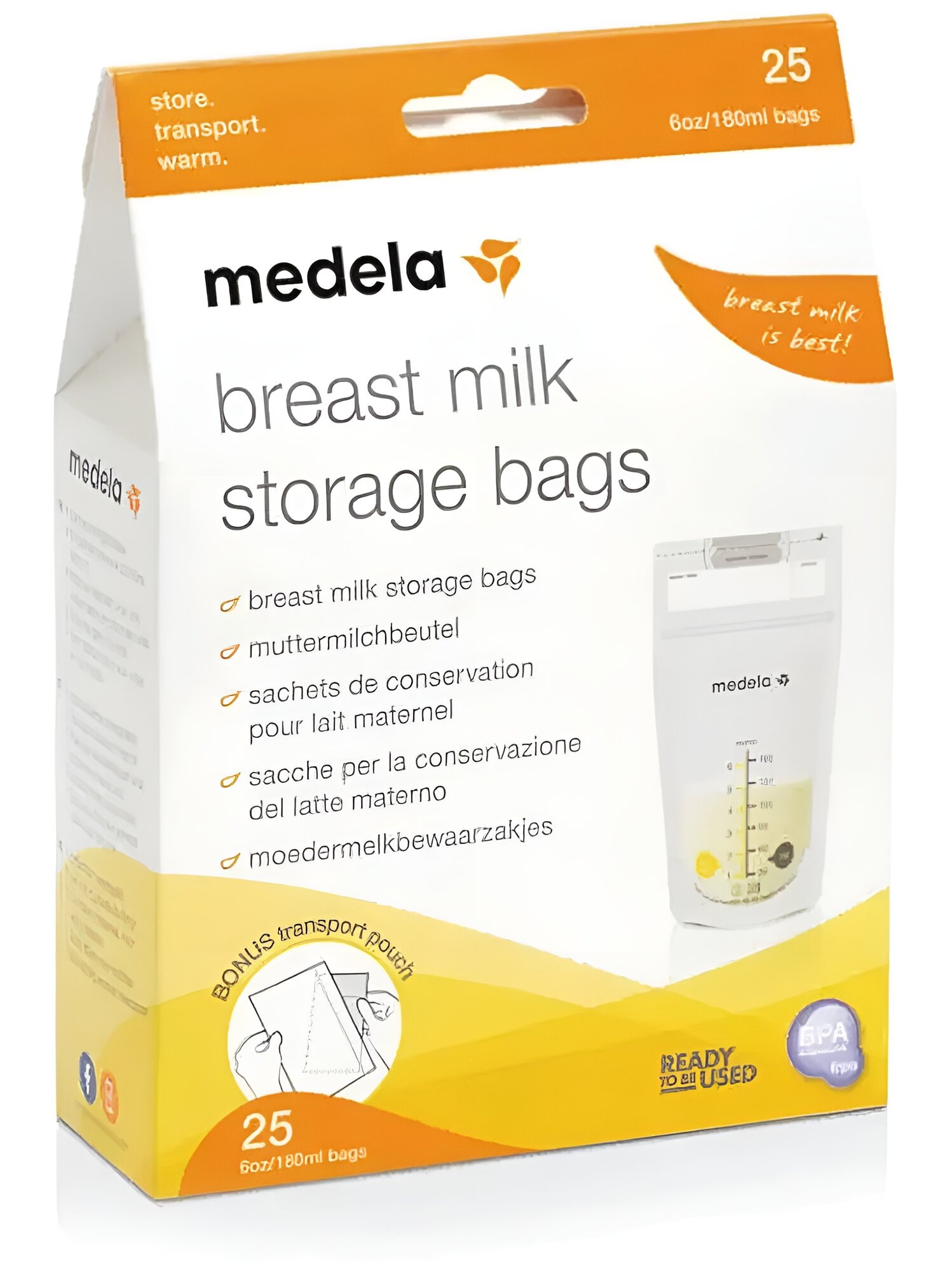 Пакеты для хранения грудного молока Медела Easy Pour, 210 мл, 25 шт.