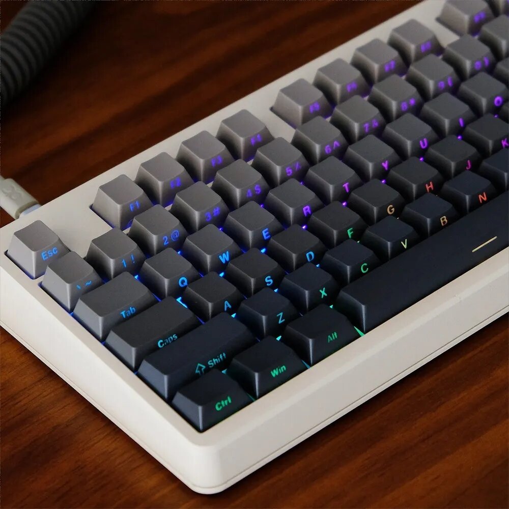 Градиентные кейкапы для механической клавиатуры / Боковая печать / Полупрозрачные