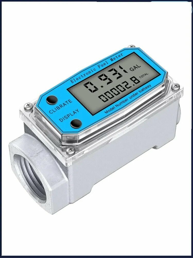 Турбинный Расходомер Воды Цифровой ЖК-Дисплей Со Счетчиком NPT И Расходомером Газойля С Резьбой FNPT (1 Дюйм)