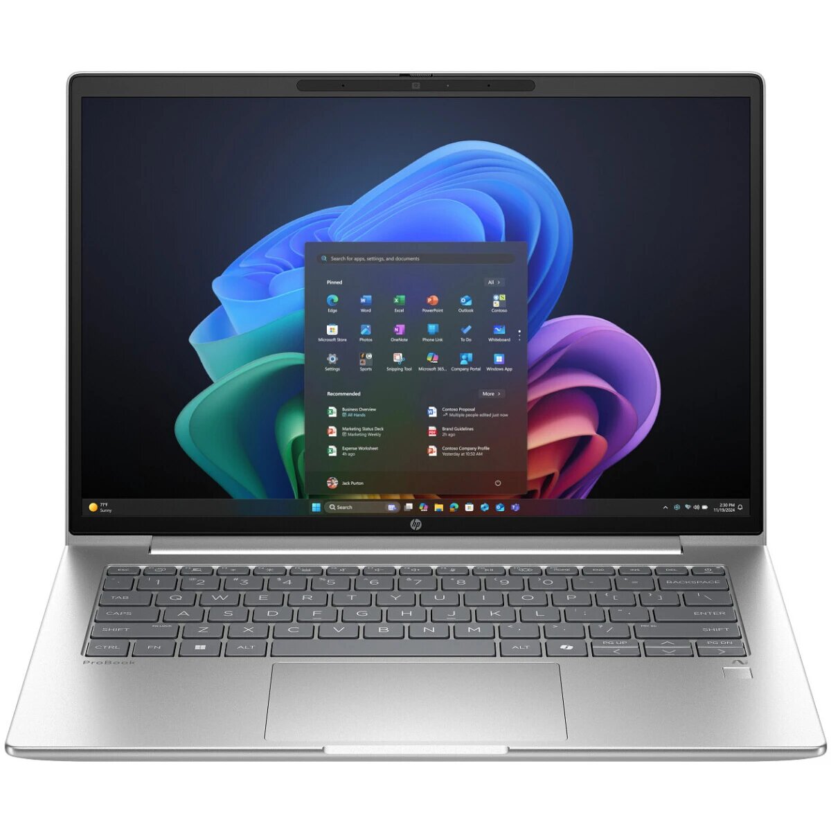 Ноутбук HP ProBook 4 G1q 14" IPS, Snapdragon X X1-26-100, 16GB, 512GB SSD, Qualcomm Adreno, Win11 Pro, silver (B39XGAT)