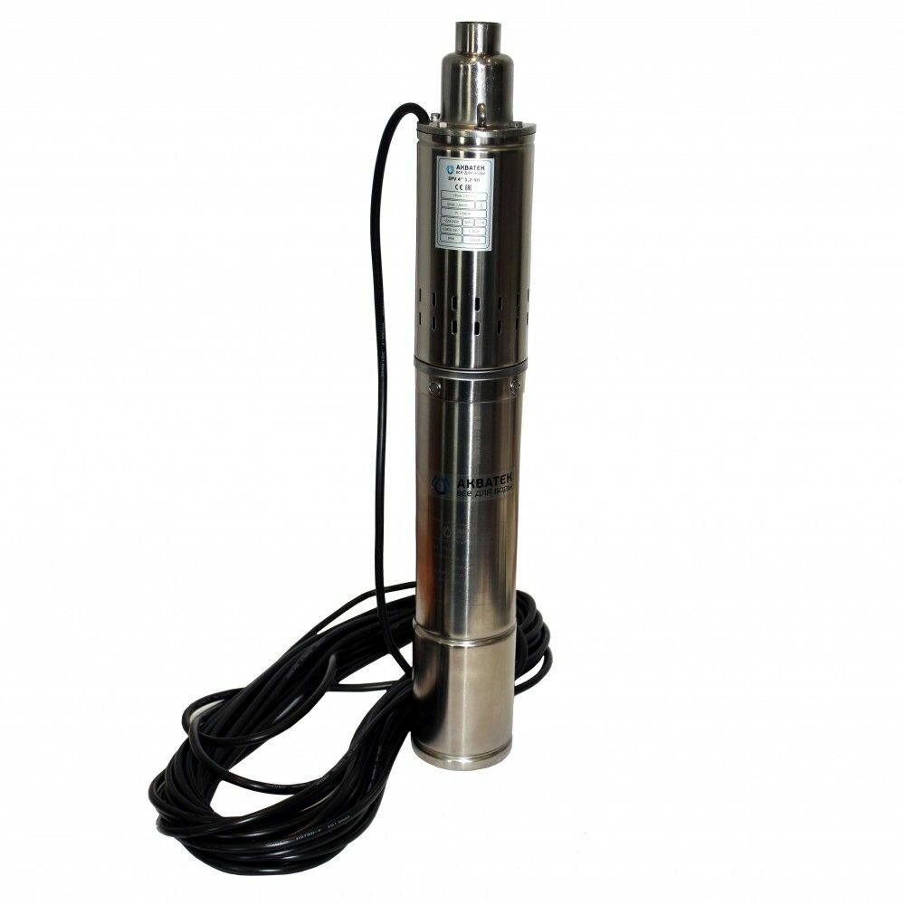 Погружной скважинный насос SPV 3" 1-60 486 Вт, винтовой, кабель 10 м, Акватек Все для Воды (0-18-0871)