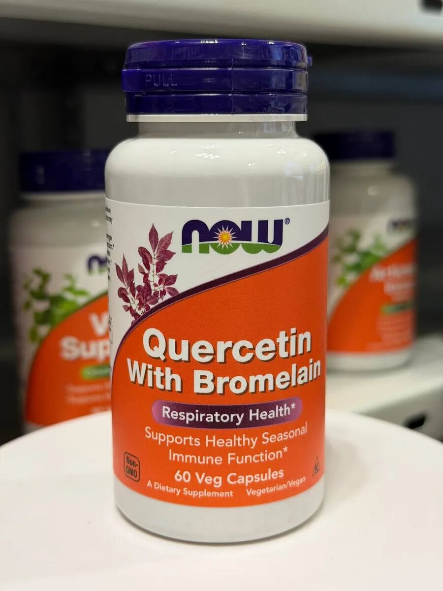 NOW Quercetin With Bromelain - Кверцетин с бромелайном 60 капсул