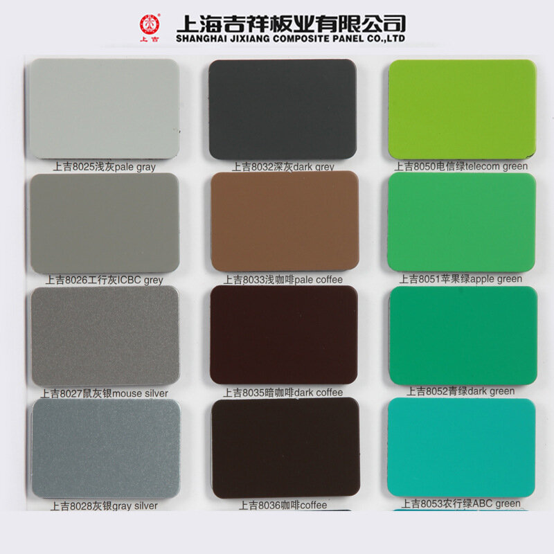 Индивидуальная алюминиевая пластиковая доска толщиной 3 мм, 4 мм, 5 мм для наружной настенной вывески, Шанхай Jixiang алюминиевая пластиковая доска