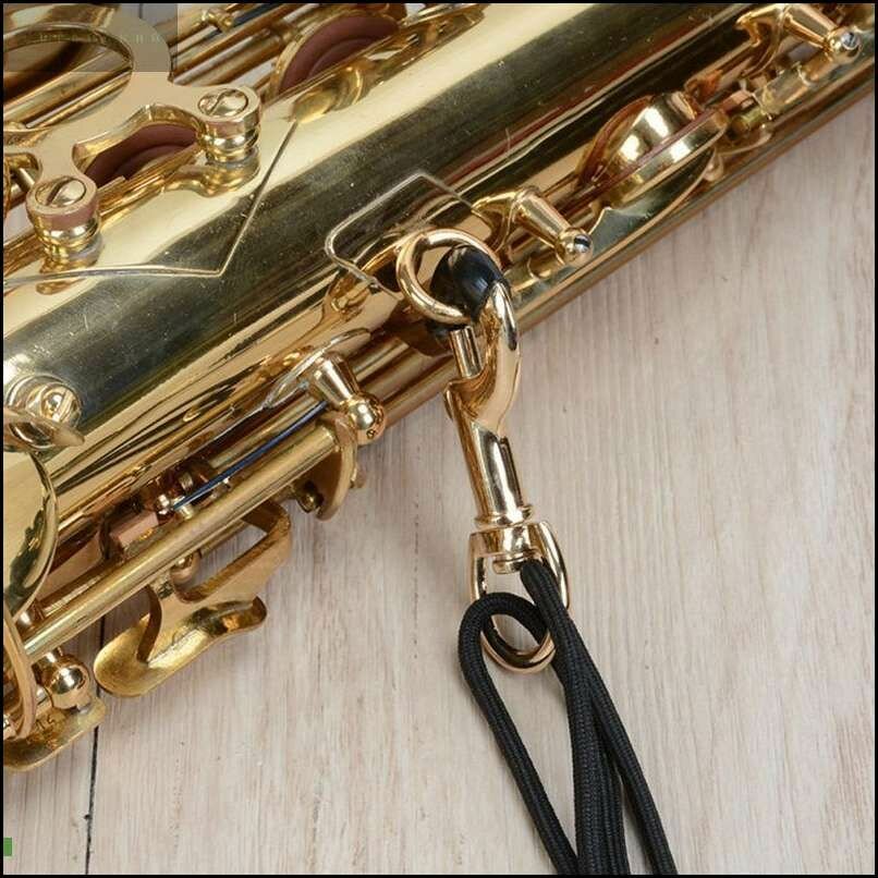 Съемный кожаный ремешок на шею блестящего саксофона для альт
