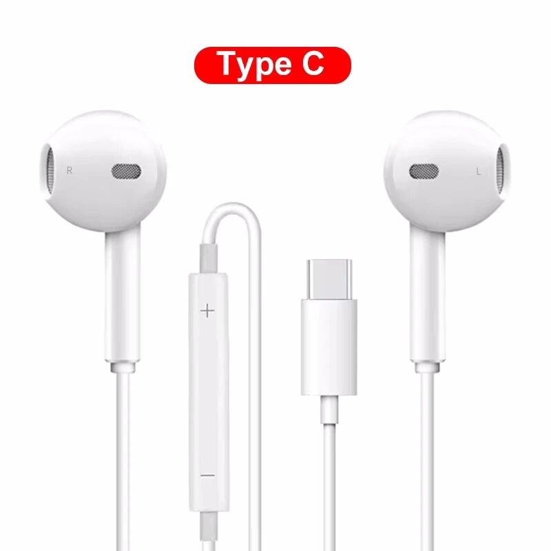 Проводные Наушники Type-C С Микрофоном Для iPhone 15/16/17 Pro Max, Samsung, Xiaomi