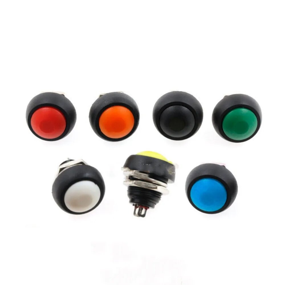 5 шт. Водонепроницаемые кнопки PBS-33B black