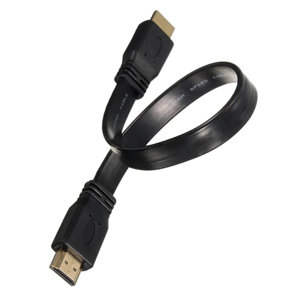 Короткий штекер HDMI папа-папа Шнур плоского кабеля Full HD для аудио-видео HDTV TV PS3