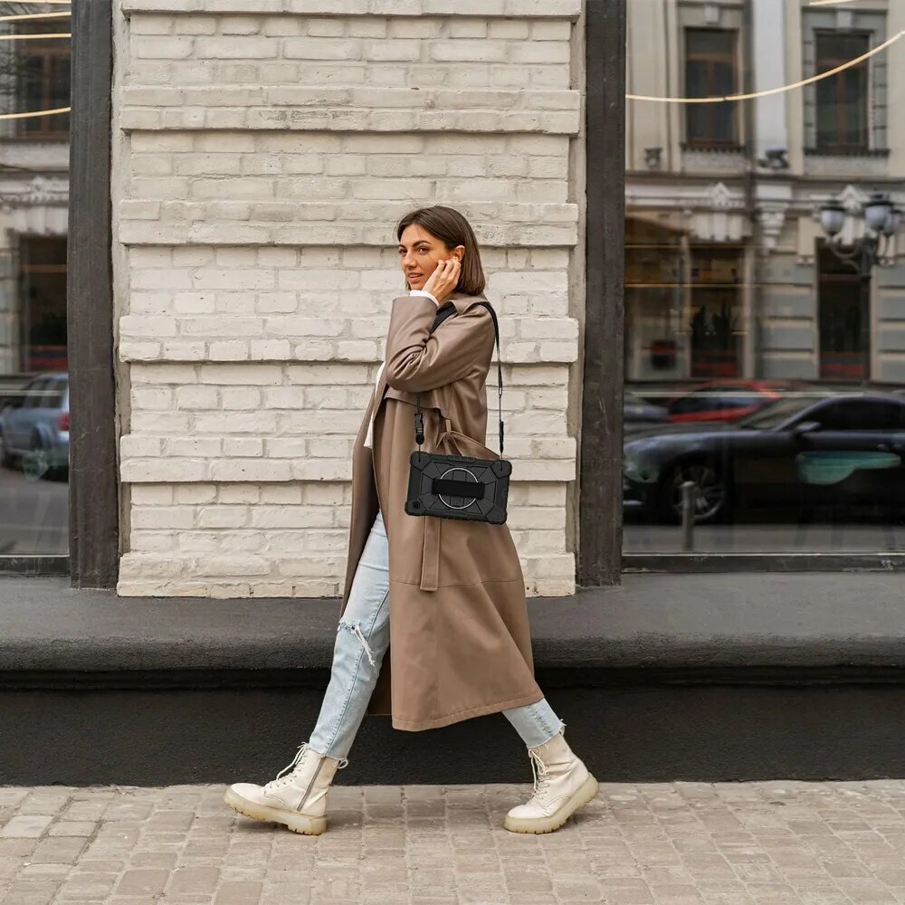 Чехол для Samsung Tab A7 Lite (8.7") (T220, T225) чехол для защиты детей Противоударный, с кронштейном, Смешанные цвета / Самсунг Галакси Таб А7 Лайт Т220 Т225