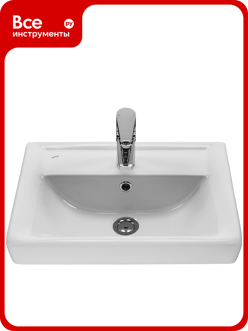 Умывальник мебельный Santek тигода 50 см, хр. кольцо, сантек WH302128 1WH302128