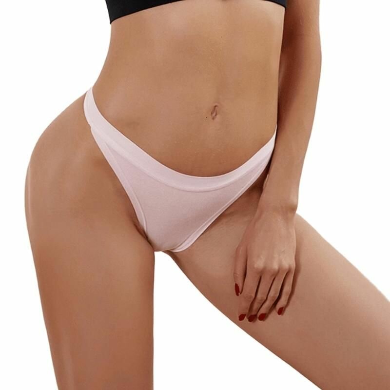 Женские бесшовные трусы-стринги, Розовый - XXL