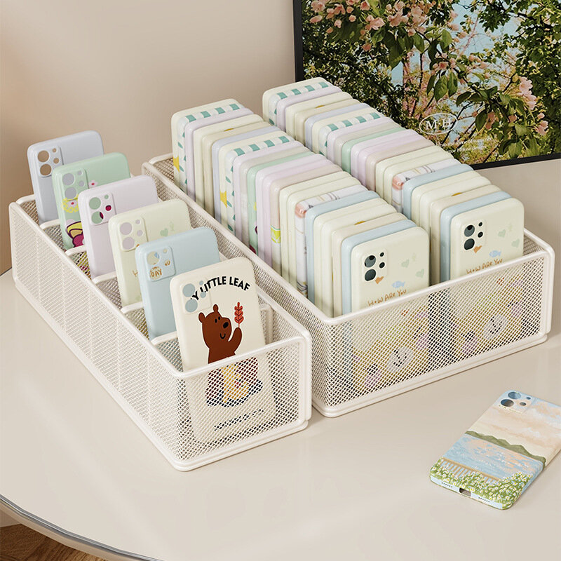 Коробка для хранения чехлов для телефонов, настольный органайзер с несколькими отделениями, коробка для хранения кабелей, выставочная коробка, стеллаж для хранения