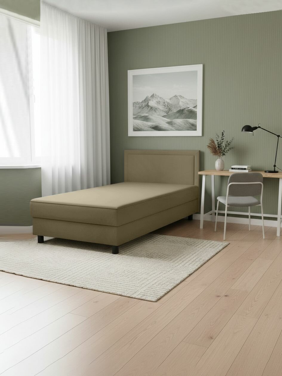 Тахта Прима фокус- мебельная фабрика 90х200х86 см серо-коричневый