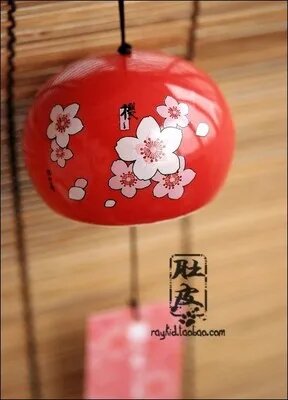 Японские керамические колокольчики Lucky Bells Розовый, 18