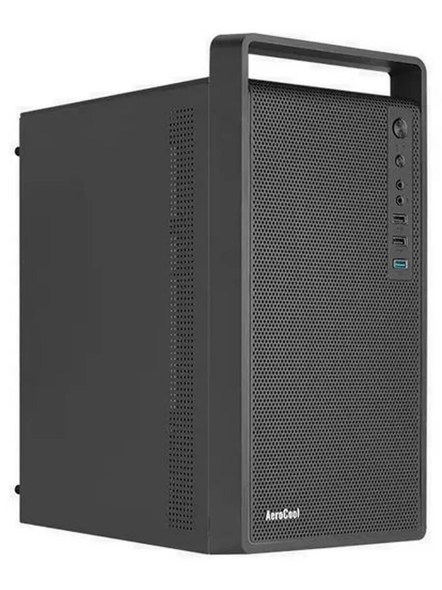 Корпус для компьютера Aerocool Cs-109-S-BK-v1, без БП, черный, Micro-ATX/Mini-ITX