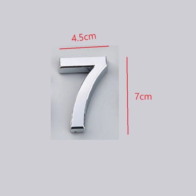 Цифра на входную дверь квартиры, 7cm, дверной номер, Номер дома № 7