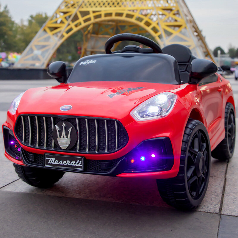 2025 Детский электромобиль с четырьмя колесами, одно- и двойным приводом для мальчиков и девочек, с пультом управления, каталка, качалка, перезаряжаемая машина для малышей
