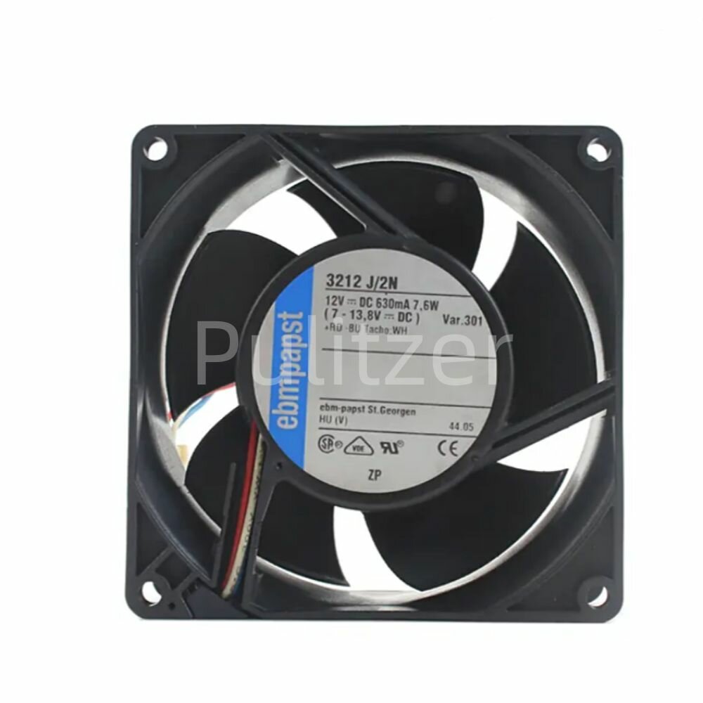 Ebmpapst 3212J/2N 92*92*38 мм маленький бесшумный осевой охлаждения вентилятор 12 В 0.63A 7,6 Вт 9700 об/мин 130 m/h