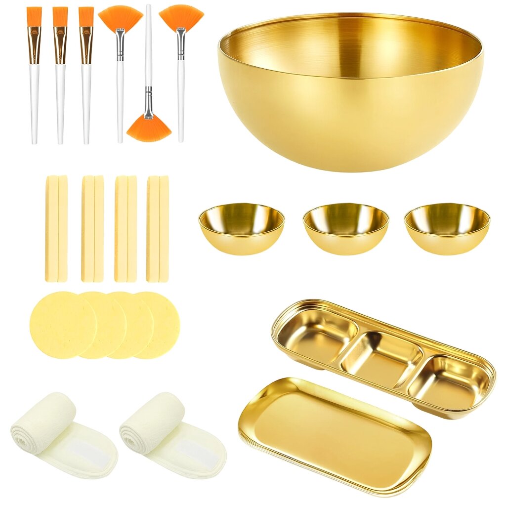 26 шт. аксессуары для ухода за кожей миски для смешивания сервировочный поднос аппликатор для маски для лица для эффективного приготовления и использования маски