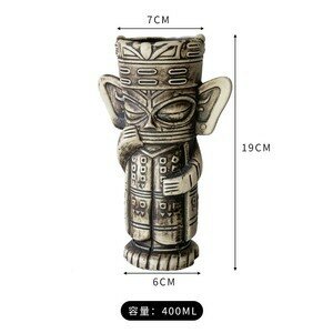 Эксклюзивный черный керамический стакан Тики 800 млЭксклюзивный черный керамический стакан Тики 800 мл