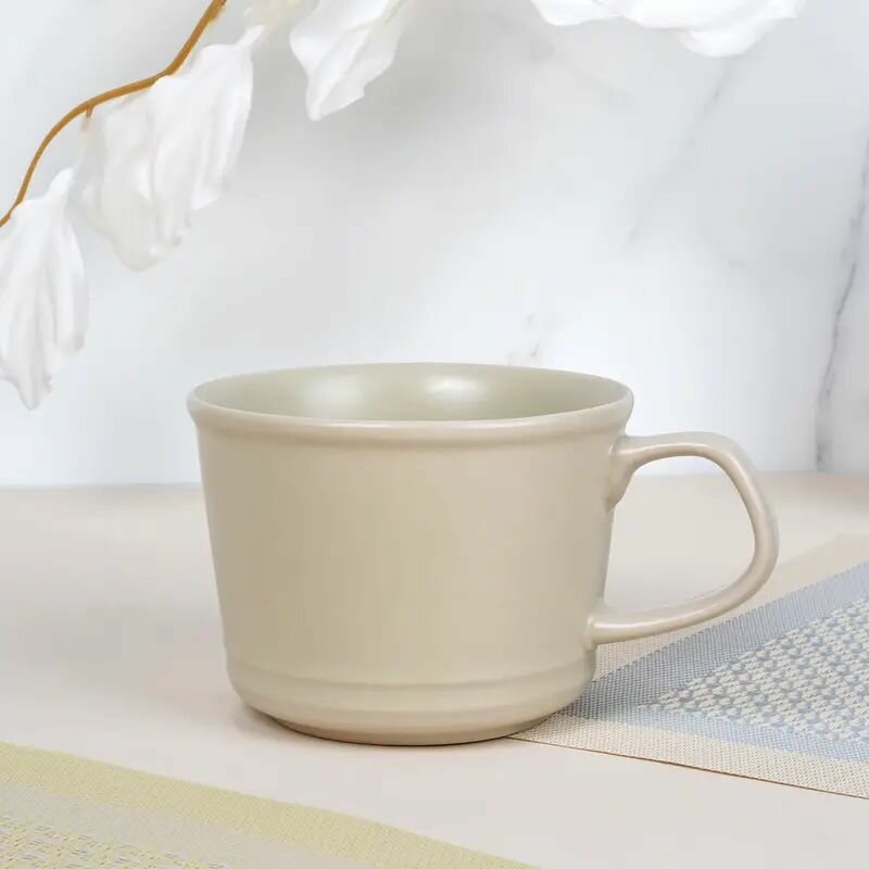 Кружка 500 мл. из керамики для больших порций чая, какао или ароматного кофе