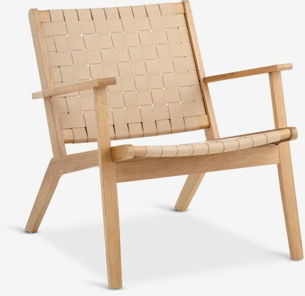 Кресло Jysk VADEHAVET, цвет натуральный дуб Ш70 х В76 х Г76 см.