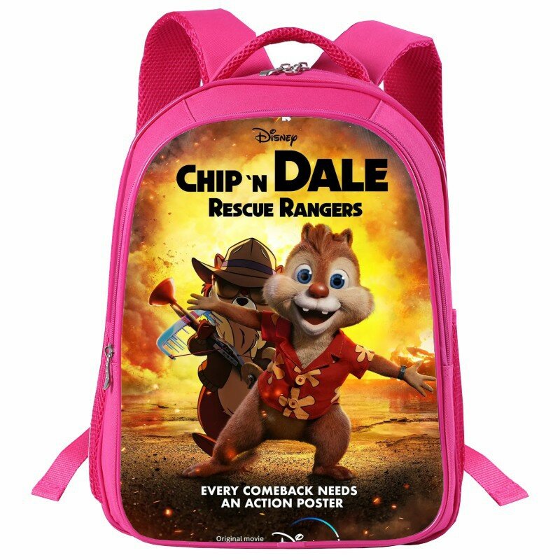 2026 Новый печатный рюкзак Qiqi и Didi, мультяшный милый периферийный рюкзак 16inch сливового красного цвета для детского сада и учеников начальной школы